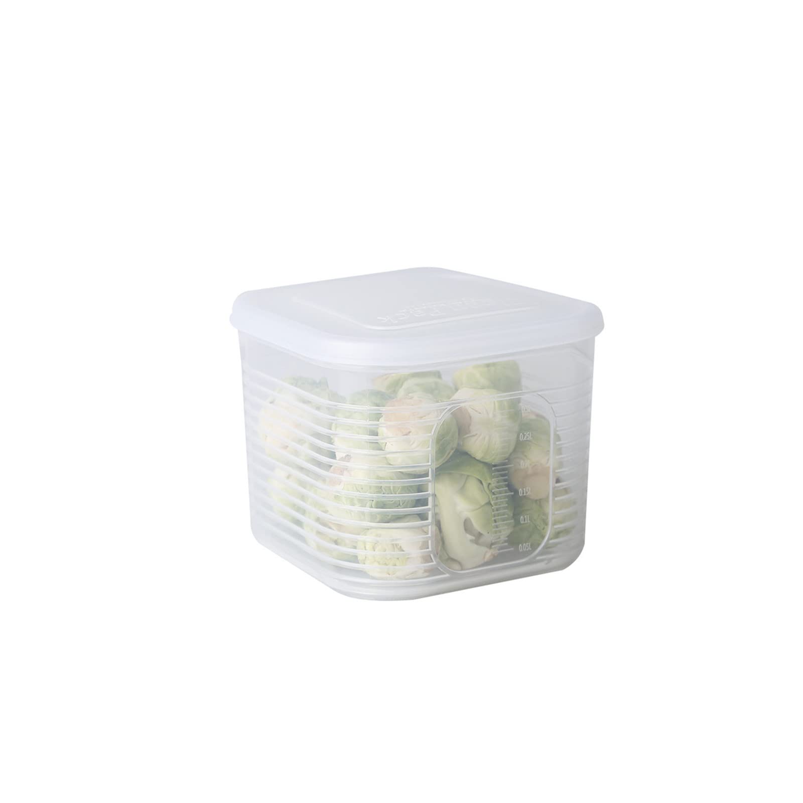 ASkinds Fridge Food Storage Container with Lids - Reusable 6 Individual Detachable Small Boxes with Lid for Refrigerator and Pantry Divided Container to Keep Fresh Vegetables, Fruit, Nuts, Meat