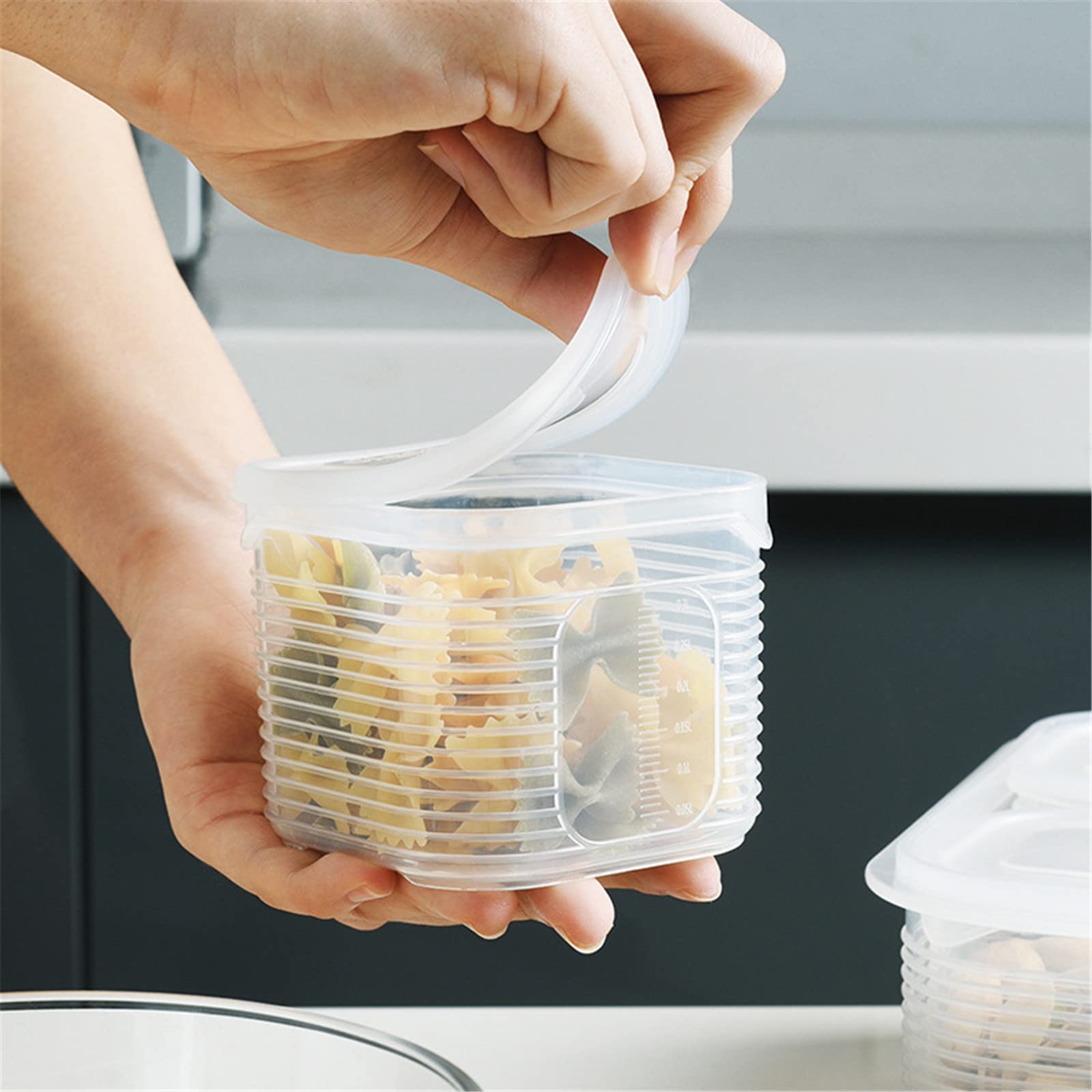 ASkinds Fridge Food Storage Container with Lids - Reusable 6 Individual Detachable Small Boxes with Lid for Refrigerator and Pantry Divided Container to Keep Fresh Vegetables, Fruit, Nuts, Meat