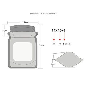 20Pcs Stand Up Clear Front Cork Mason Jar Pattern Zipper Bag Plastic Ziplock Pouch Portable Bottle Shape Food Preservation Smell Proof Packaging Pouches 6.3x4.3+2.3in (16x11+6cm)