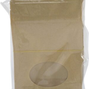 Sohler Natural Kraft Stand up Pouches with Window and Zip Lock Food Storage Bag, Pack of 100 (M, 100-Pack)