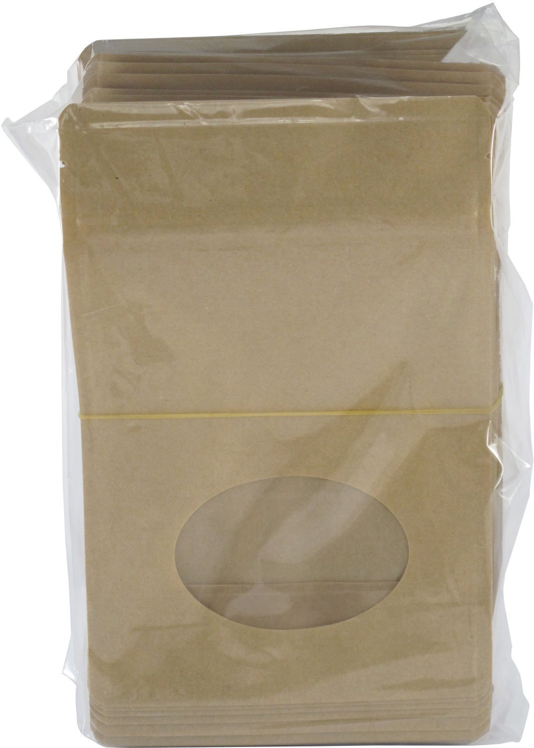 Sohler Natural Kraft Stand up Pouches with Window and Zip Lock Food Storage Bag, Pack of 100 (M, 100-Pack)