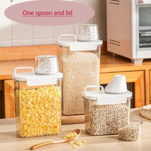 GOSUNA Cereal Dispenser Easy Flow Storage Jar Plastic Grocery Container, Cereal Containers Storage, Food Storage Containers, Dry Food Storage Containers，Multifunctional Kitchen Storage Box (1100ml)