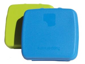 tupperware sandwich keepers set of 2 lime green and blue