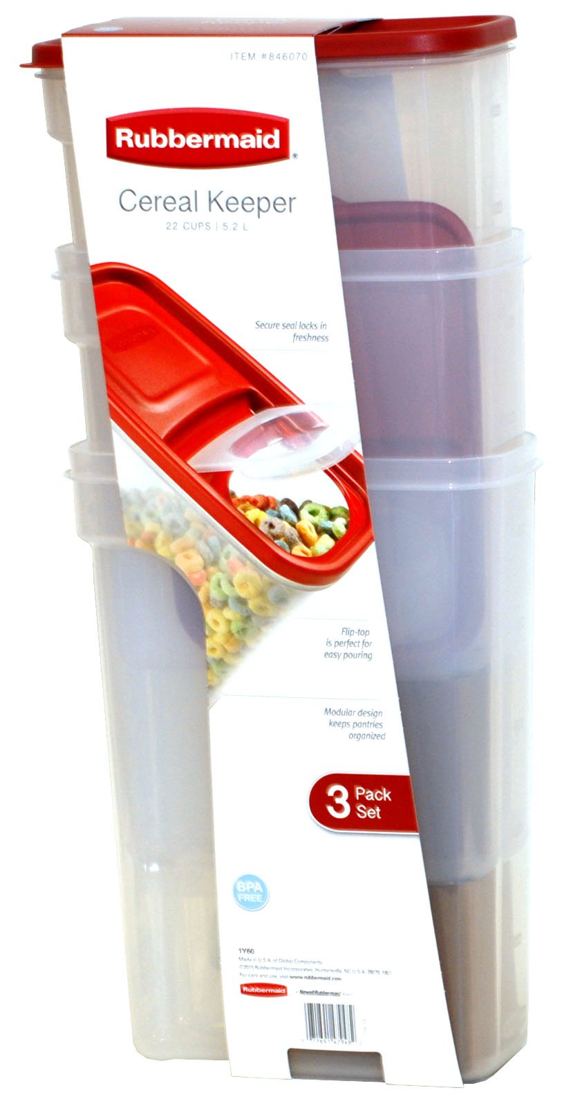 Rubbermaid Cereal Container 5.2 L/22 Cup