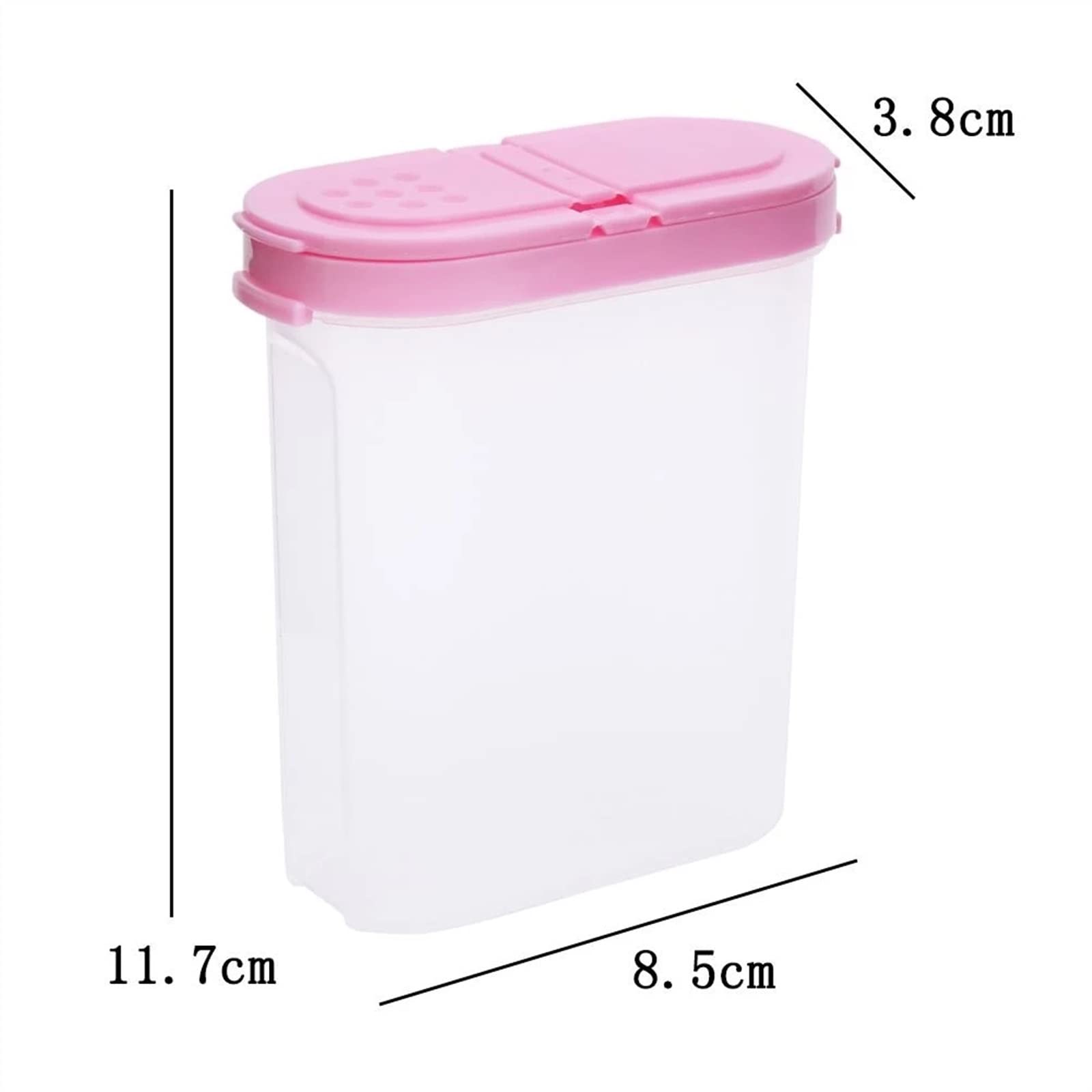 POEPIE Food Storage Container 3 Color 250ml Plastic Food Seasoning Container Kitchen Spice Boxes Jar Double Lid Cereal Condiment Bean Storage Bottle Container Cereal Dispensers