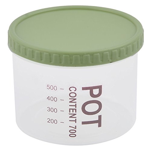 Qtqgoitem Plastic Kitchenware Round Shaped Food Cereal Soybean Crisper Storage Container Pale Green (model: 2d4 0ad aef 3f7 0ae)