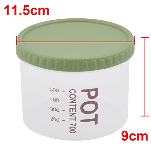 Qtqgoitem Plastic Kitchenware Round Shaped Food Cereal Soybean Crisper Storage Container Pale Green (model: 2d4 0ad aef 3f7 0ae)