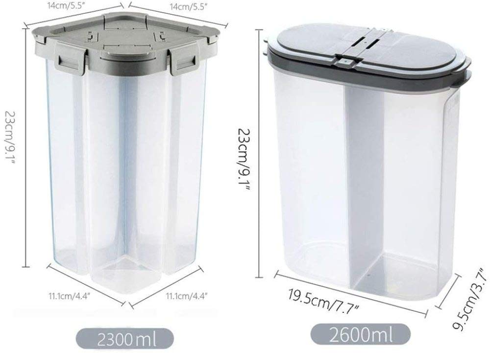 Airtight Food Storage Container, Cereal Storage Containers, Durable Plastic - BPA Free,C