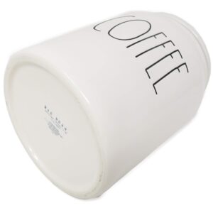 Rae Dunn By Magenta COFFEE Ceramic LL Medium 8 x 5 Canister (White)