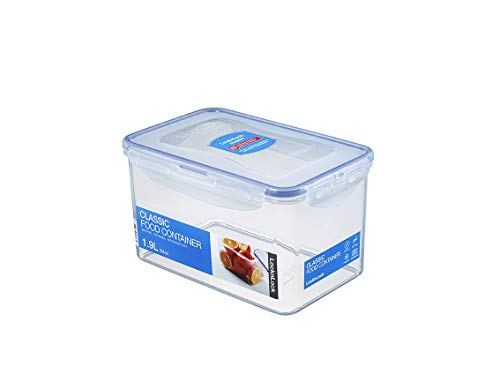 LOCK & LOCK Easy Essentials Food Lids/Pantry Storage/Airtight Containers, BPA Free, Rectangle - 8 Cup - for Cookies, Clear