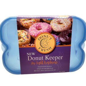 donut fresh container (holds 6 donuts) - reusable donut storage/donut saver container - eco friendly - a shark tank product