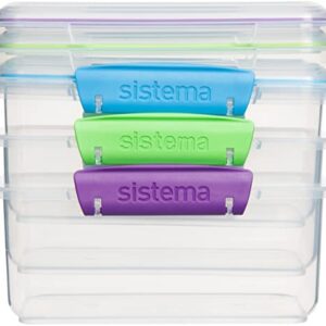 Sistema Food Storage, Polypropylene Assorted, 1L x 3