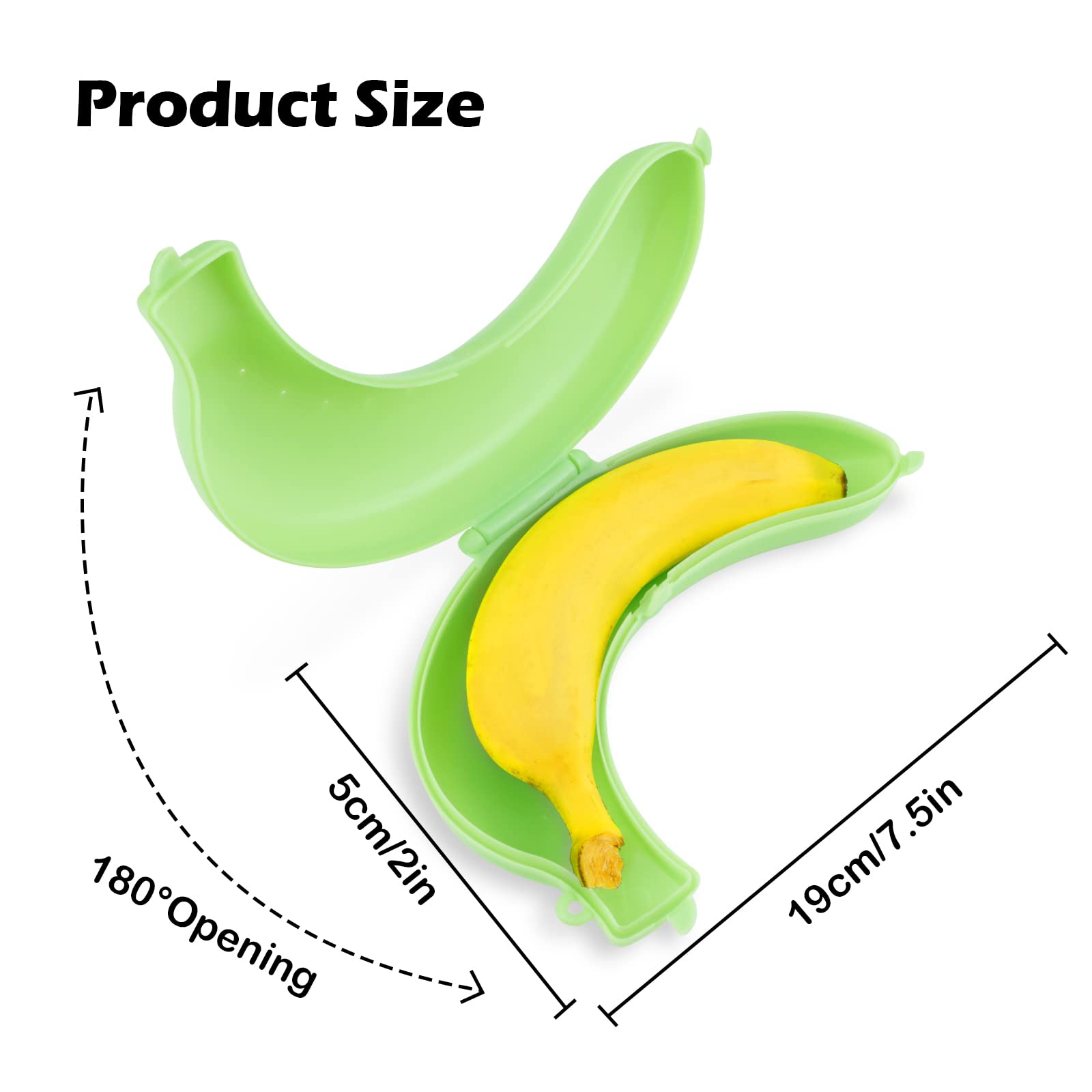 DIBALIYI 3 Pack Banana Case, Banana Saver BFA-Free, Banana Container Outdoor Travel, Plastic Banana Protector Box, Banana Case for Lunch Box, Storage Covers for Fruits freshness