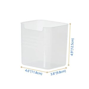 Poeland Refrigerator Organizer Box, Fridge Side Door Storage Containers Plastic Translucent Pack of 3