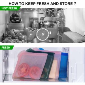 MAISON HUIS Silicone Sandwich Storage Bag, Extra Thick Reusable Silicone Sandwich Washable Bag, BPA Free Kitchen Storage Bag for Food, Leakproof(1PC,Green)