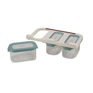 joseph joseph cupboardstore airtight easy pour food container 3m tape undershelf storage hanger, 3-piece set - small, opal