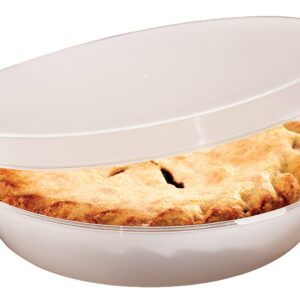 Miles Kimball Stay Fresh Pie Keeper with Hinged Lid, Universal Storage Container, Plastic