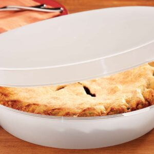 Miles Kimball Stay Fresh Pie Keeper with Hinged Lid, Universal Storage Container, Plastic