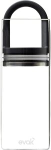 prepara evak classic glass food storage, 46 ounce, black