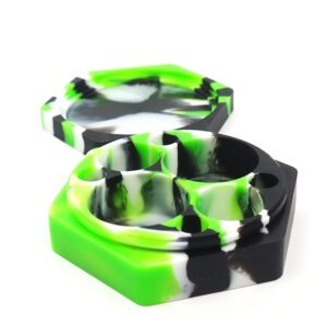 YHSWE Large Hexagon 110ml Silicone Non-stick Storage Container 1 Piece Black/White/Green