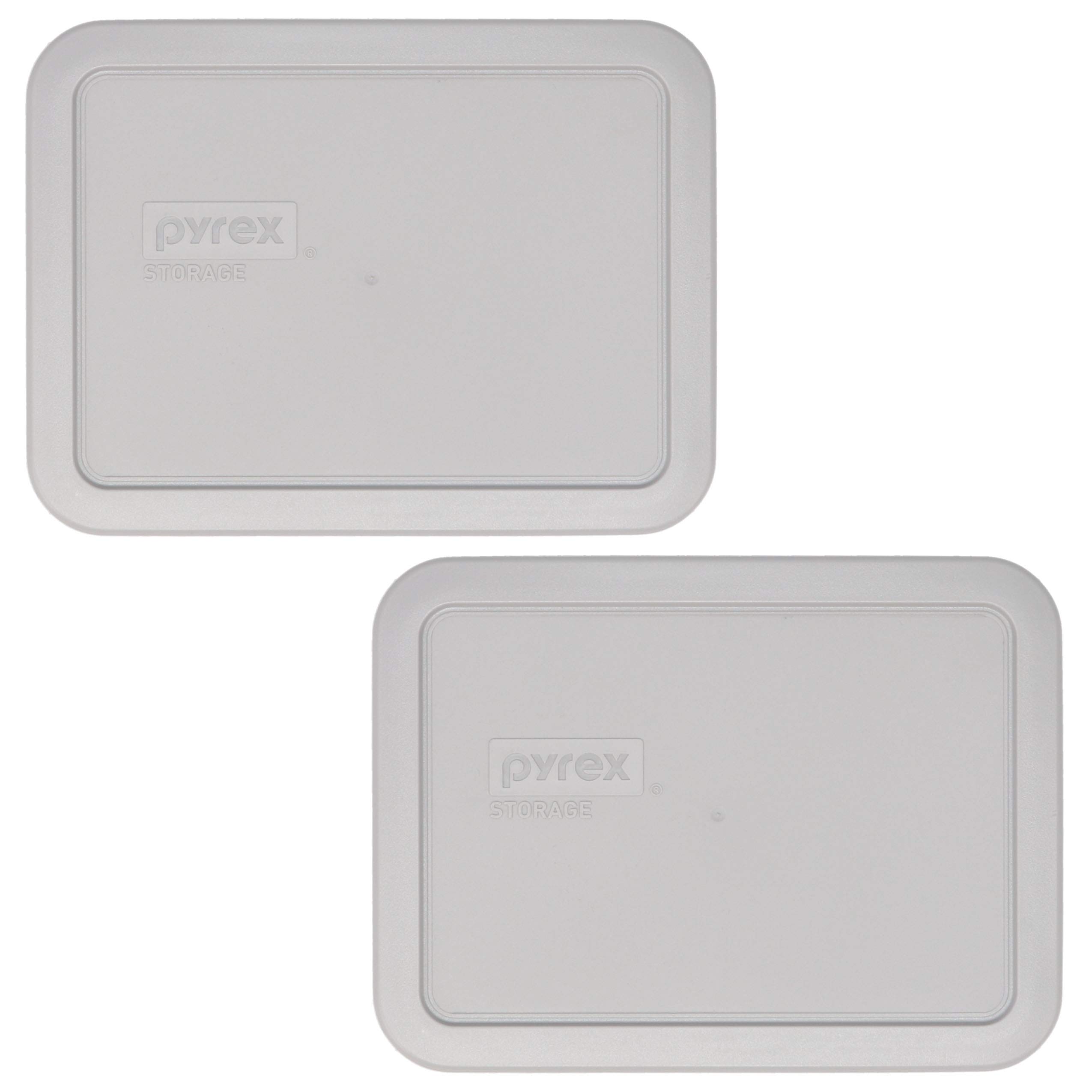 Pyrex 7210-PC Jet Gray Plastic Rectangle Replacement Storage Lid, Made in USA - 2 Pack