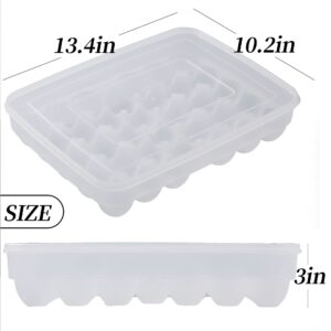 BEVOVBE Egg Holder For Refrigerator，Egg Storage Container Cartons Plastic Fridge Organizer Bins，Kitchen Freezer Deviled Egg Tray Containers With Lid Stackable 1pack