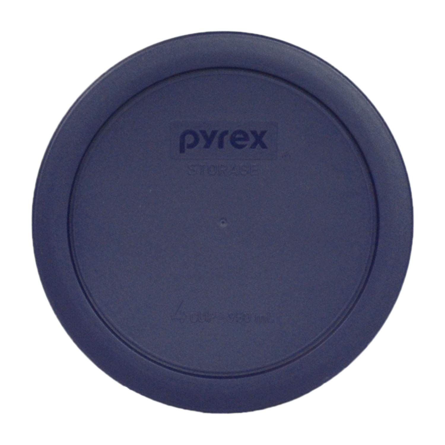 Pyrex (2) 7403-PC 10 Cup (2) 7402-PC 6/7 Cup (2) 7201-PC 4 Cup Blue Round Replacement Food Storage Lids Made in the USA