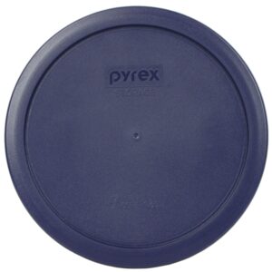 Pyrex (2) 7403-PC 10 Cup (2) 7402-PC 6/7 Cup (2) 7201-PC 4 Cup Blue Round Replacement Food Storage Lids Made in the USA