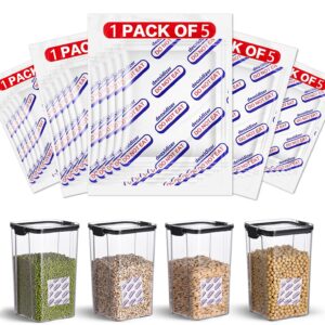 200CC (100Packets) Oxygen Absorbers (20 Individual packs of 5 Packet, Total 100 Packets) Works in Mason jars, Mylar Bags and Vacuum Bags, Oxygen Absorbers for Food Storage