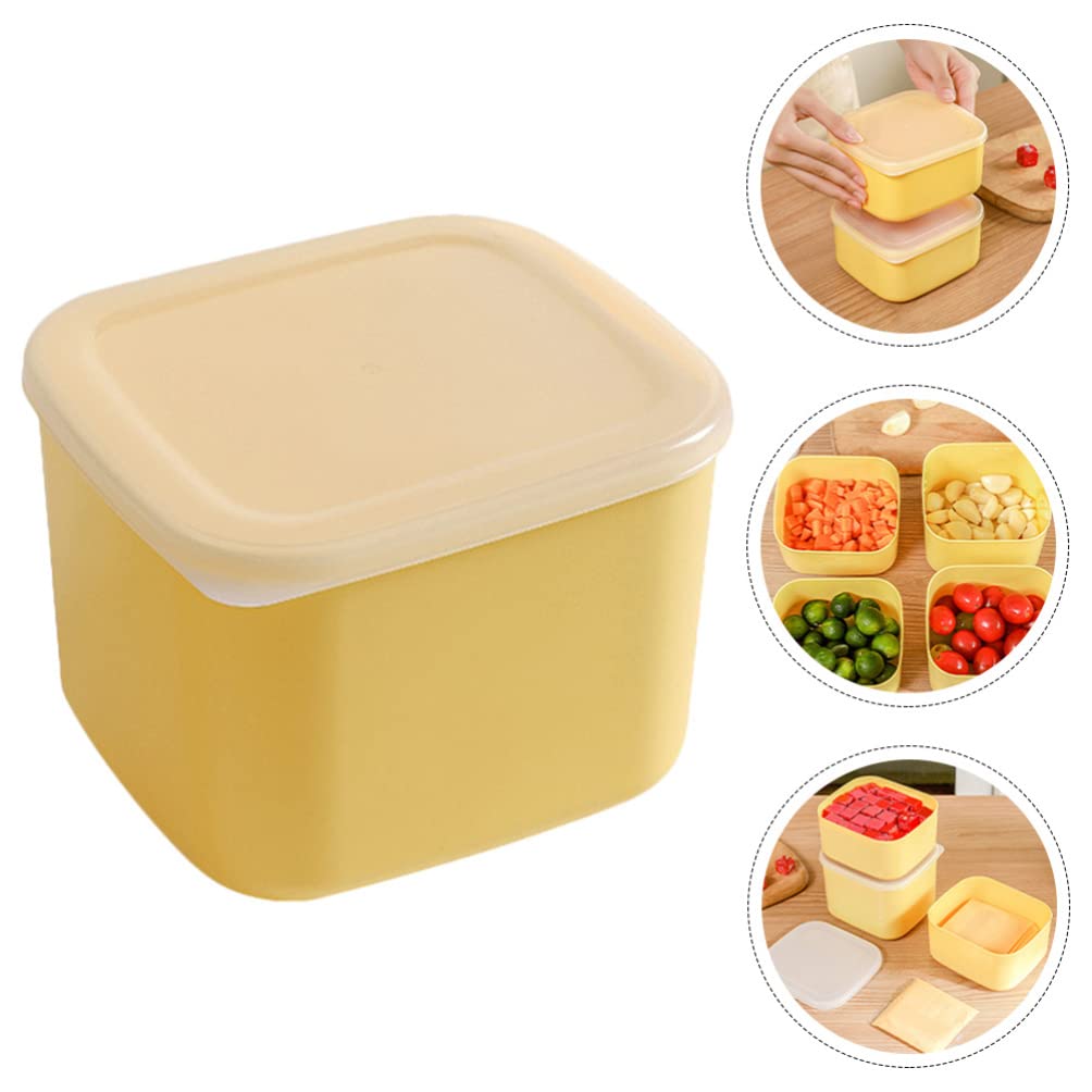 Luxshiny Cheese Storage Container Cheese Slice Holder Cheese Saver Keeper with Lid Meal Prep Food Organizer Airtight Keep Cheese Fresh for Fridge Bento Lunch Box S