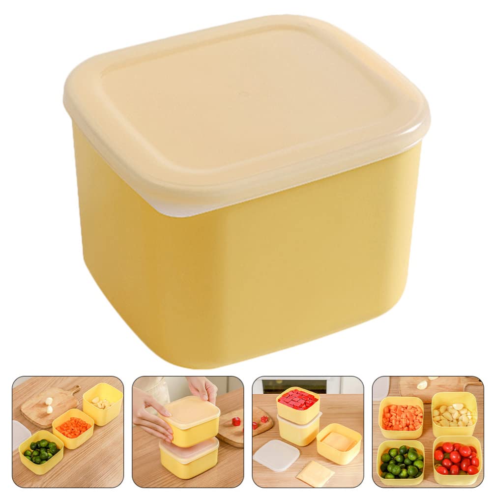 Luxshiny Cheese Storage Container Cheese Slice Holder Cheese Saver Keeper with Lid Meal Prep Food Organizer Airtight Keep Cheese Fresh for Fridge Bento Lunch Box S