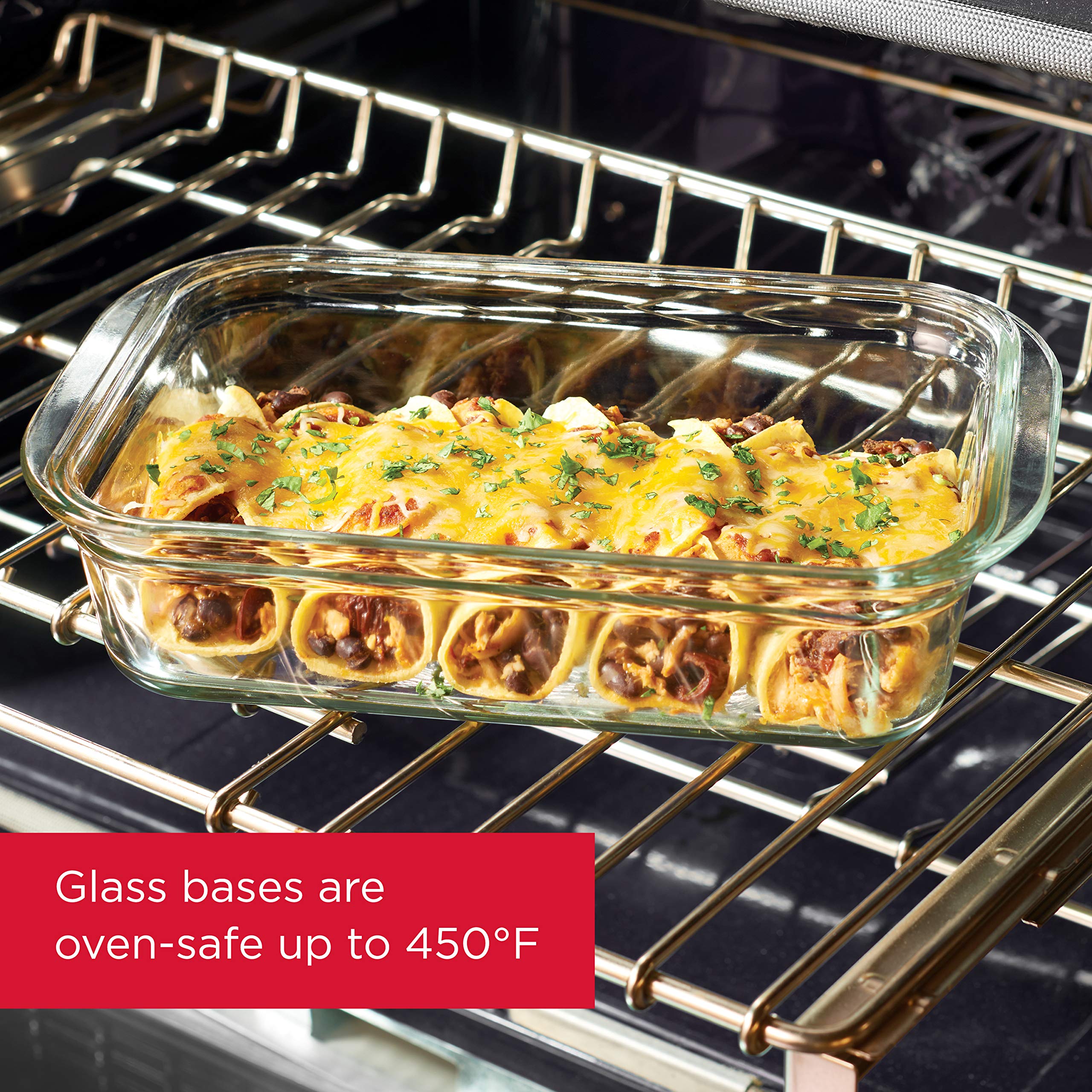 Rubbermaid 8-Piece Brilliance Glass Food Storage Containers with Lids for Lunch, Meal Prep & Brilliance Glass Storage 8-Cup Food Container with Lid (2 Pieces Total), 1-Pack, Clear