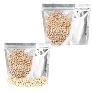 lokqing 200 pcs 5x8 inches resealable mylar bags stand up foil bags and 100 pcs 6x9 inches mylar bags for food storage