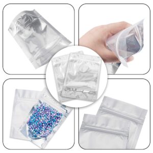 LOKQING 200 PCS 5x8 Inches Resealable Mylar Bags Stand Up Foil Bags and 100 PCS 6x9 Inches Mylar bags for Food Storage