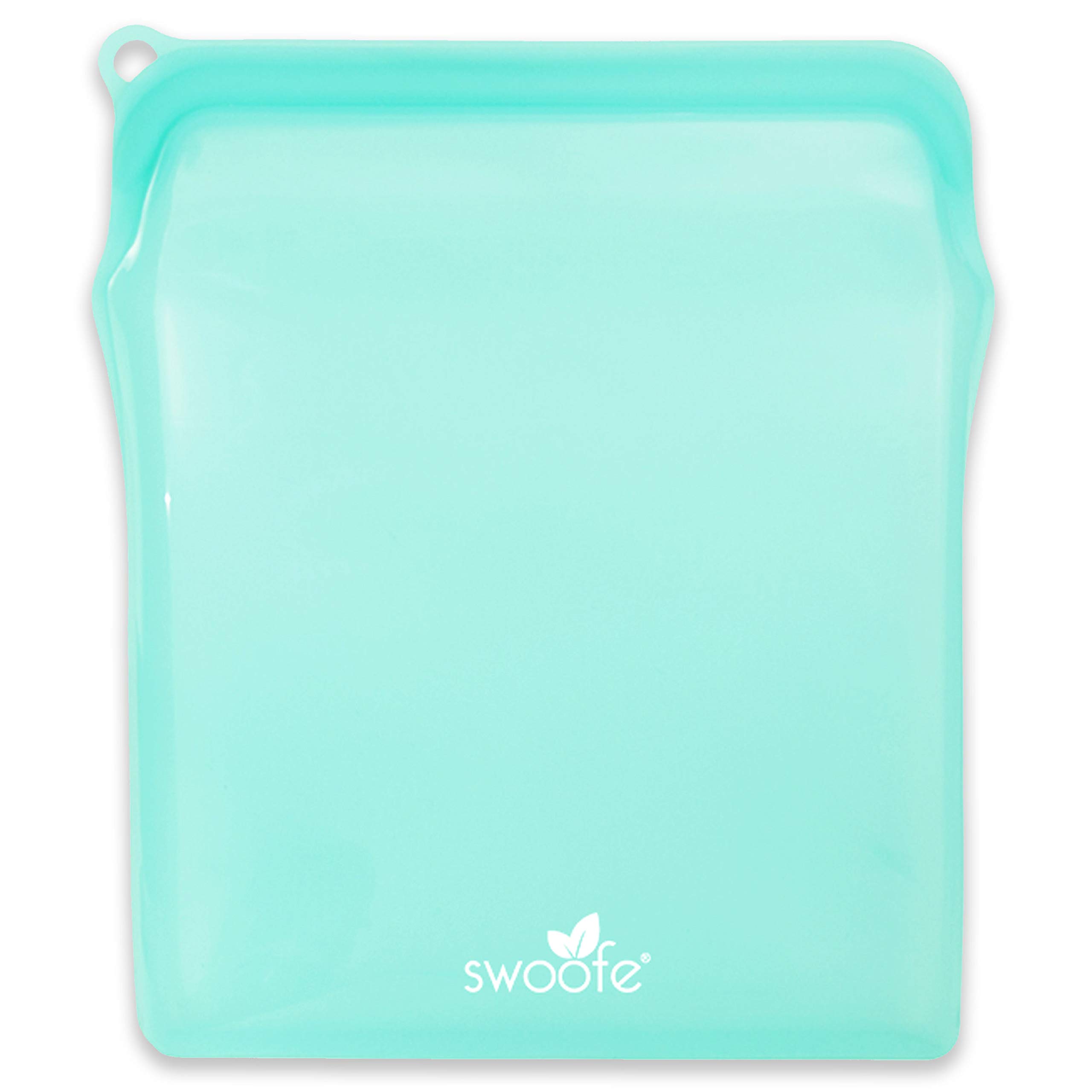 SWOOFE Reusable Silicone Food Bag | Half Gallon 66 Oz (Sea) | Eco-Friendly | Plastic Free Large Storage Bag | Great for Cooking, Sous Vide, or Freezer use | Leakproof, Dishwasher-Safe.