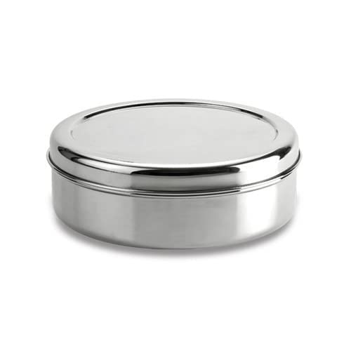 HANS PRODUCT Stainless Steel Deep Chapati Container Box/Puri Dabba/Flat Canisters/Multipurpose Storage Container, 1100 ml; Size 11