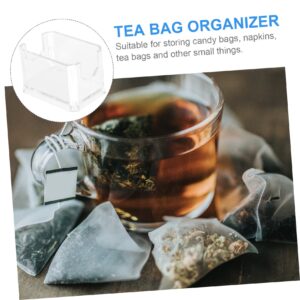 DOITOOL 2pcs Tea Bag Box Acrylic Sundries Containers Coffee Bag Box Acrylic Storage Box Storage Organizer Box Tea Containers Clear Candy Bags Square Coffee Bag Box Acrylic Containers Food