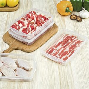 wulikanhua 2 Pack-Plastic Bacon Storage Containers with lids airtight Cold Cuts Cheese Deli Meat Saver Food Storage Container for Refrigerators,Freezer, Lunch Box Cookie Holder meal prep container