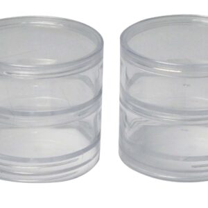 SE 2-3/4" Clear Plastic Storage Containers with Stackable Screw-On Lids (4 PC.) - 87446BB