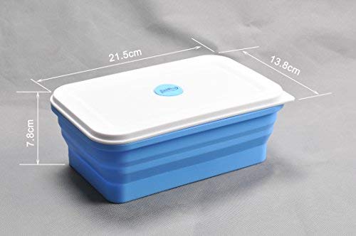 Sailing Premium Collapsible Silicone Lunch Box/Container, Super Convenient Stackable Food Storage Containers, Material Safe (Set of 4 with Silicone Cover, Multi Color)