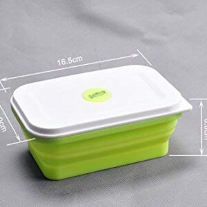 Sailing Premium Collapsible Silicone Lunch Box/Container, Super Convenient Stackable Food Storage Containers, Material Safe (Set of 4 with Silicone Cover, Multi Color)