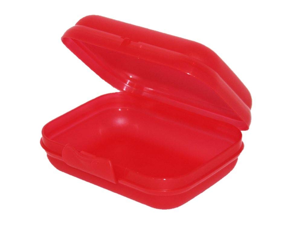 Tupperware Packable Keeper Hinged Oyster Case Red