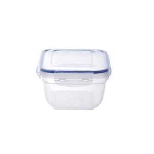 Superio Pack of 4 Plastic Food Storage Containers with airtight Lid for Pantry, Fridge- 80 Oz- BPA Free, Leakproof Sealed Container- Microwave, Dishwasher and Freezer Safe, Clear (Clear)