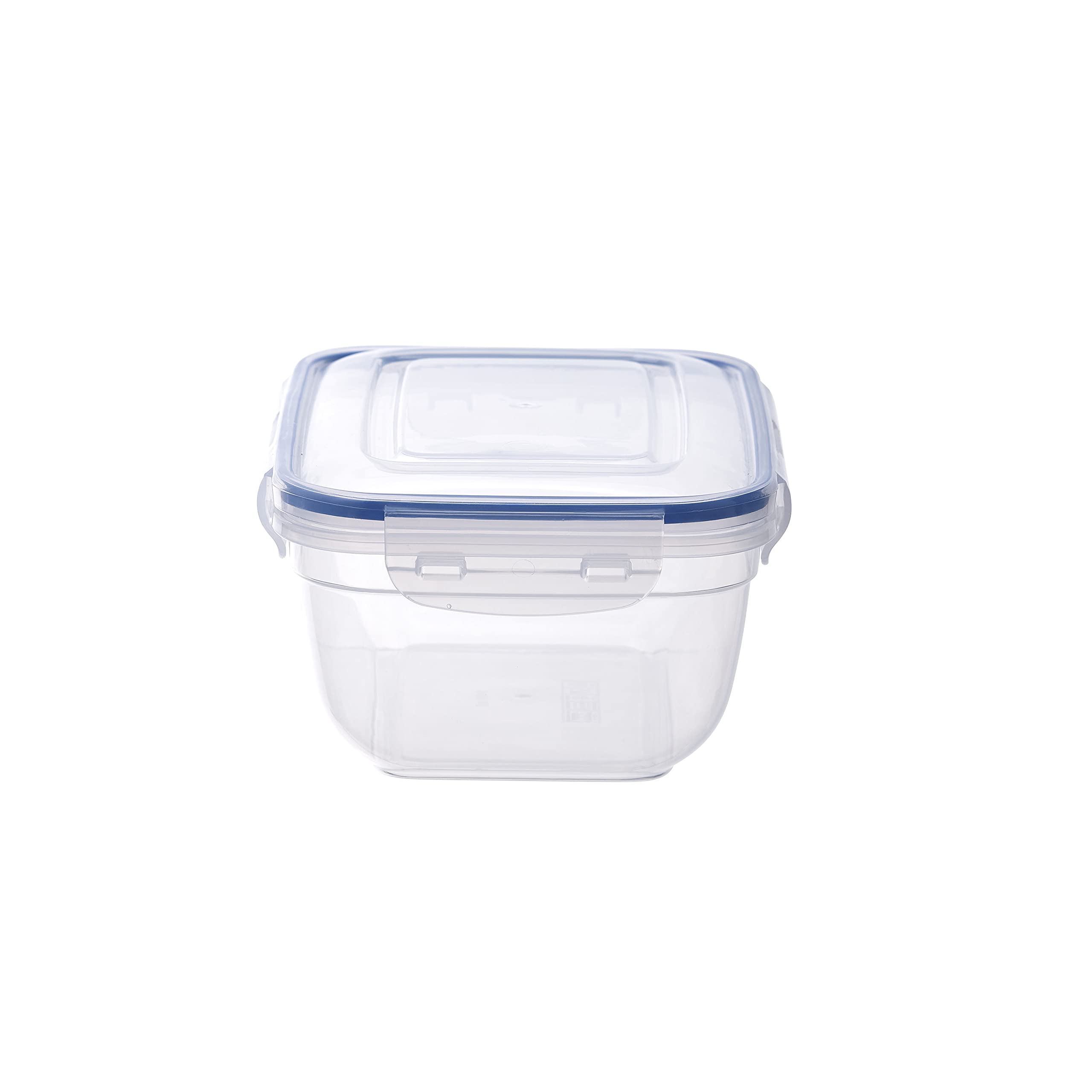 Superio Pack of 4 Plastic Food Storage Containers with airtight Lid for Pantry, Fridge- 80 Oz- BPA Free, Leakproof Sealed Container- Microwave, Dishwasher and Freezer Safe, Clear (Clear)