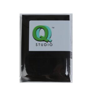 QQ Studio 100 PCS Metallic Mylar Foil Open Top Sealable Bags (7x10cm (2.7x3.9"), 100x Black)