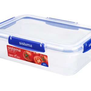 Sistema KLIP IT PLUS Food Storage Container | 2.2 Litre Leak-Proof, Stackable & Airtight Fridge/Freezer Food Boxes | BPA-Free Plastic | Recyclable with TerraCycle® | 1 Count