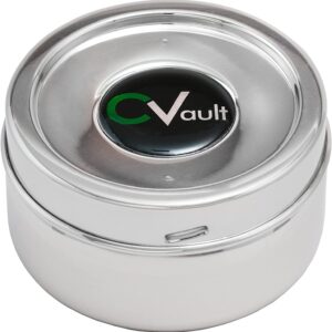 CVAULT Personal Combo Kit | Smell-Proof, Air Tight & Light Resistant | Includes (1) XSmall Twist, (1) Small Twist, (1) Medium, (1) Large, (1) 2-Liter and (5) 8-Gram Boveda 62%