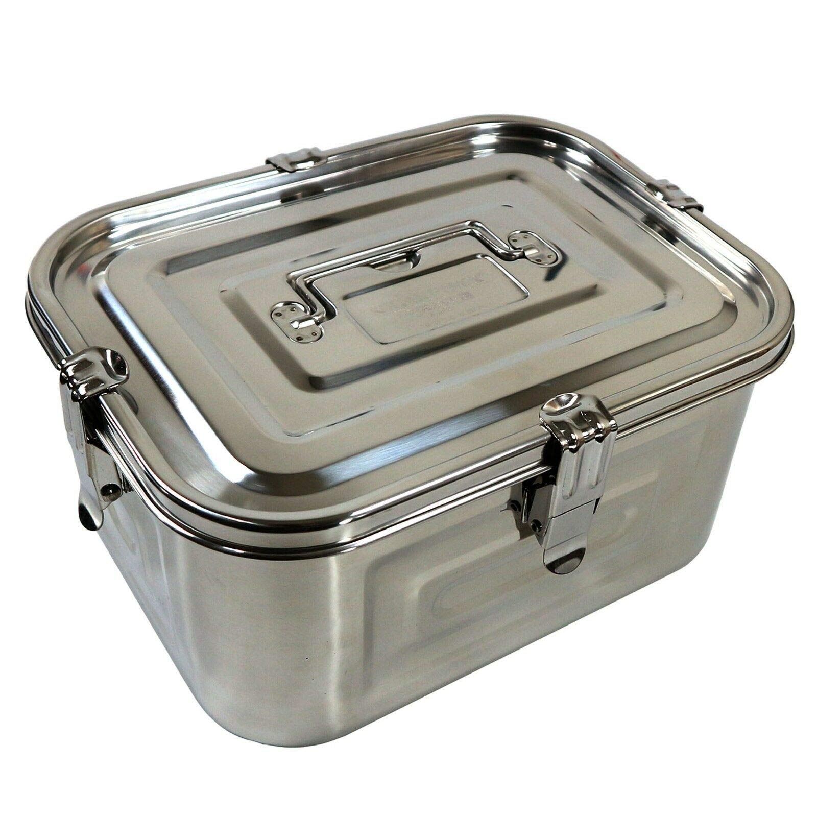 TULGIGS Stainless Steel Rectangular Kimchi Food Storage Container (5L / 168oz / 10.6")