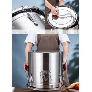 WUXLJ Stainless Steel Airtight Canister for Kitchen Counter - Cereal, Rice, Flour and Milk Storage Container with Lid and Handles