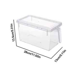 2 Pack Fridge Organizer, Stackable Refrigerator Clear Organizer Bins with Lids BPA Produce Fruit Storage Containers for Fridge Pantry Organization